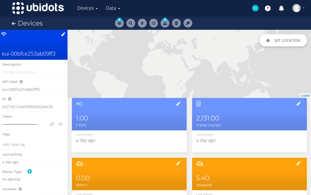 Datenintegration in Ubidots – open-boat-projects.org