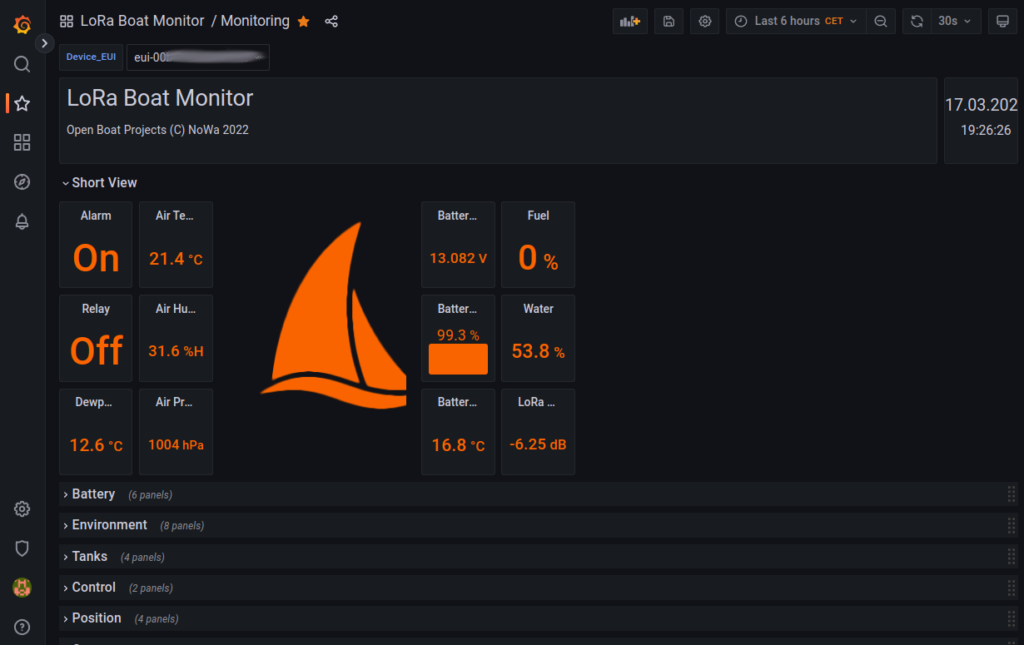 Datenintegration in Grafana – open-boat-projects.org